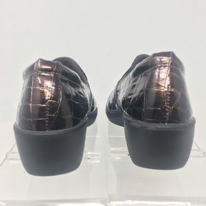 Clarks | Shoes | Clarks Collection Faux Patent Leather Mules | Poshmark